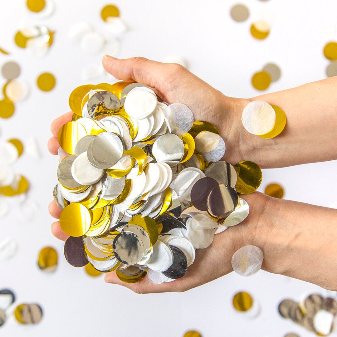 Metallic Gold & Silver Party Confetti,wedding Confetti, Gold Confetti ...