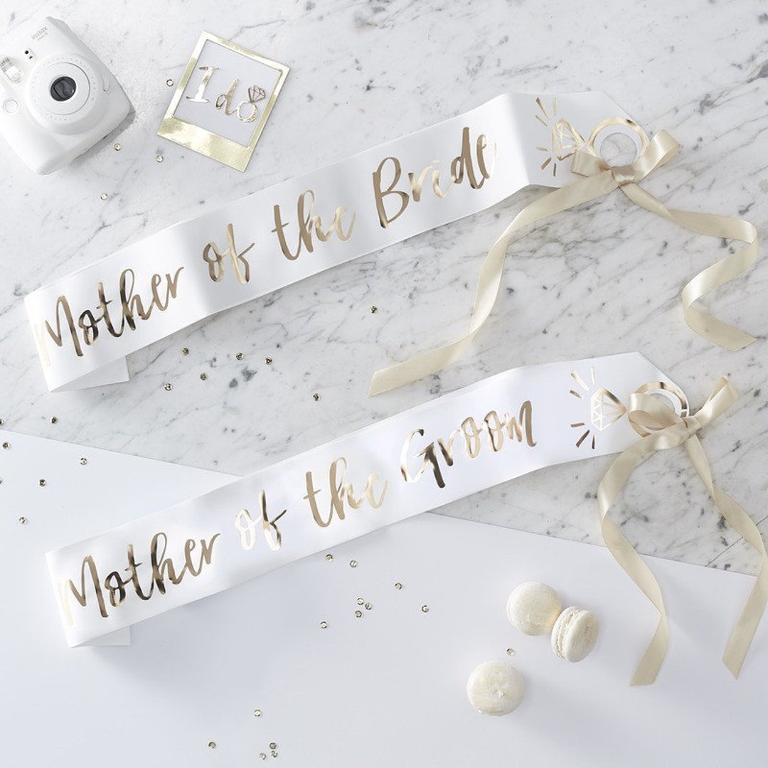 Mother of the Bride and Groom Sash| Gold I Do Crew|2 Hen Sashes ...