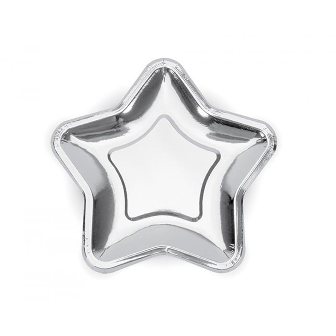 Silver Star Party Plates // Gold Star Party Plates // Sweet Space ...