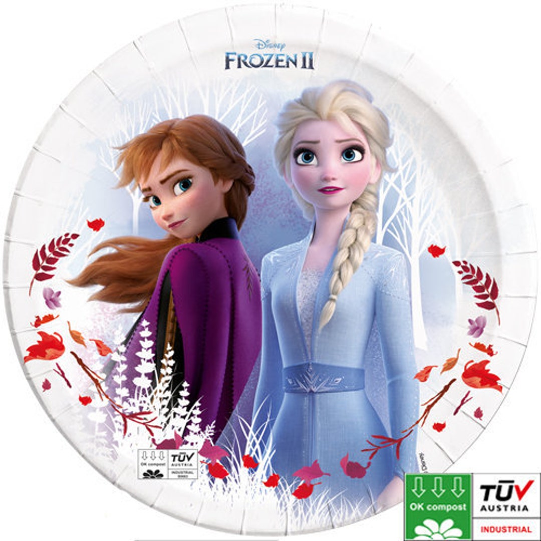 Disney Frozen 2 Paper Plates//Compostible Elsa Anna /Girls - Etsy France