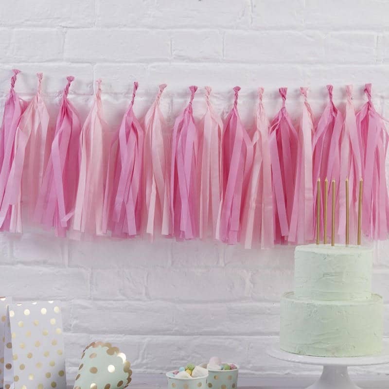 Pastel Colours Hanging Birthday Tassels//wall Banner Party | Etsy