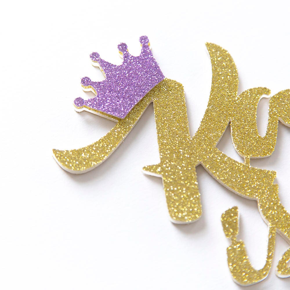 Birthday Name Personalised Crown Cake Topper. Princess Crown. | Etsy