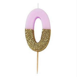 4th Birthday Cake Candle in Pink and Gold Glitter//four/number 4 /age 4 ...