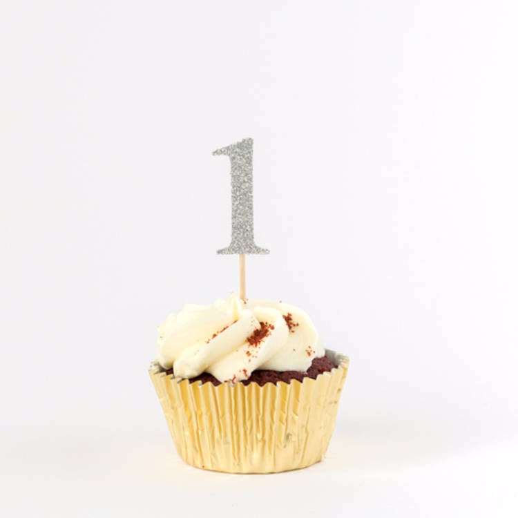 First Birthday 1 Cupcake Toppers. 1 year old party.Any Age | Etsy