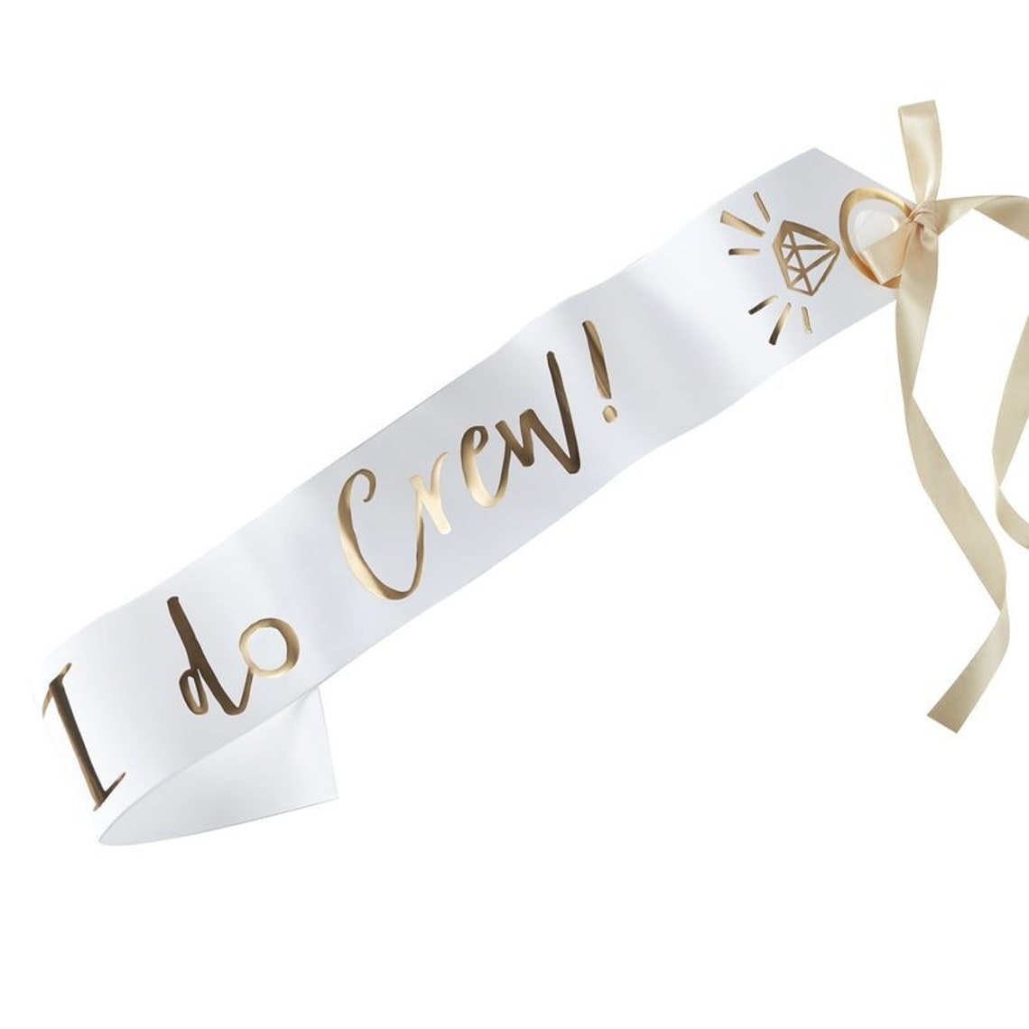 HEN PARTY SASHES White and Gold I Do Crew//hen Party//hen Do - Etsy