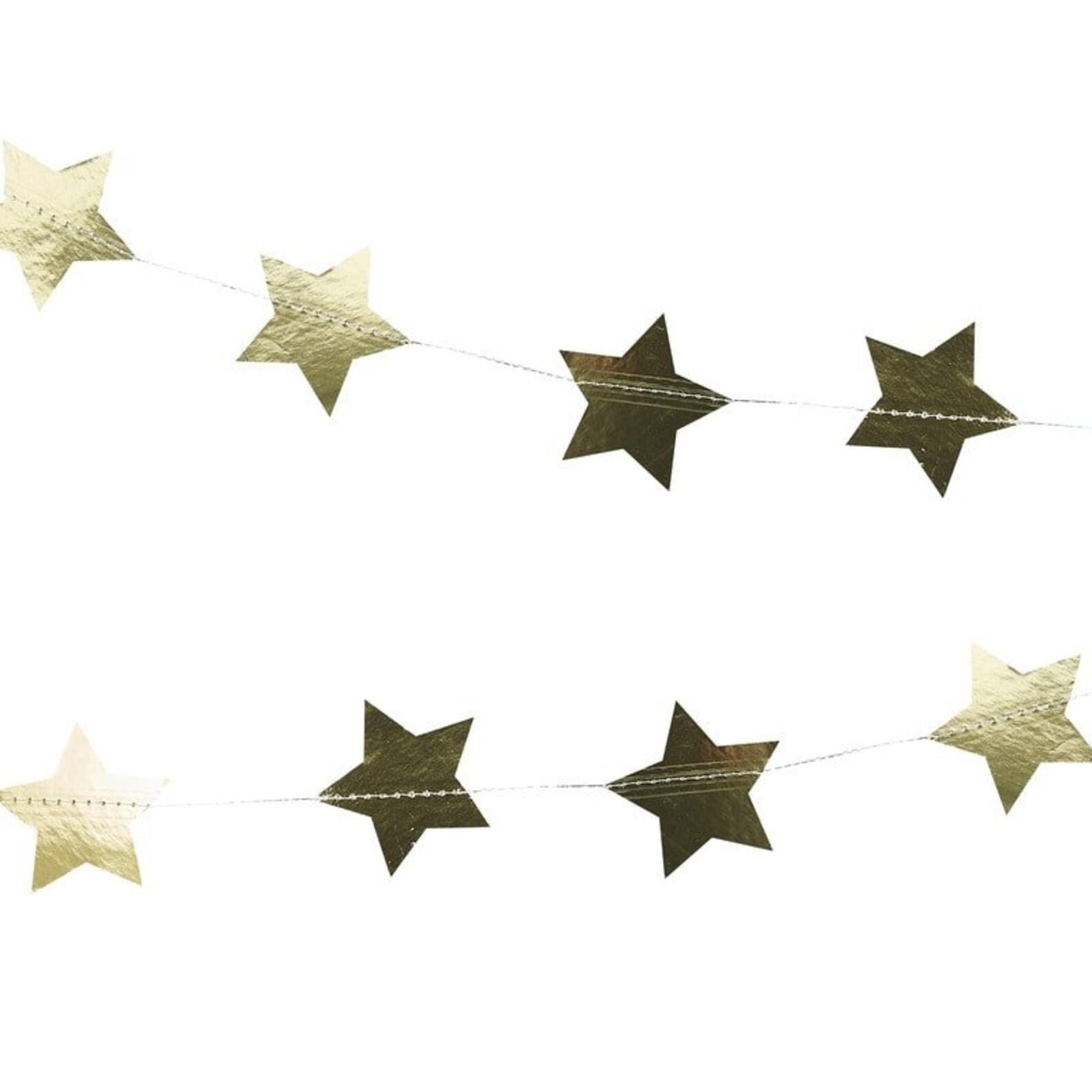 Gold Foiled Star Garland: 3m Christmas Party Backdrop - Etsy