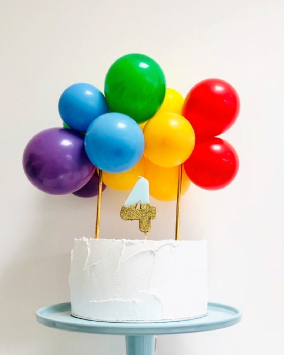 Balloon Cloud Cake Topper Diy/balloon Garland Cake Banner /rainbow Cake ...
