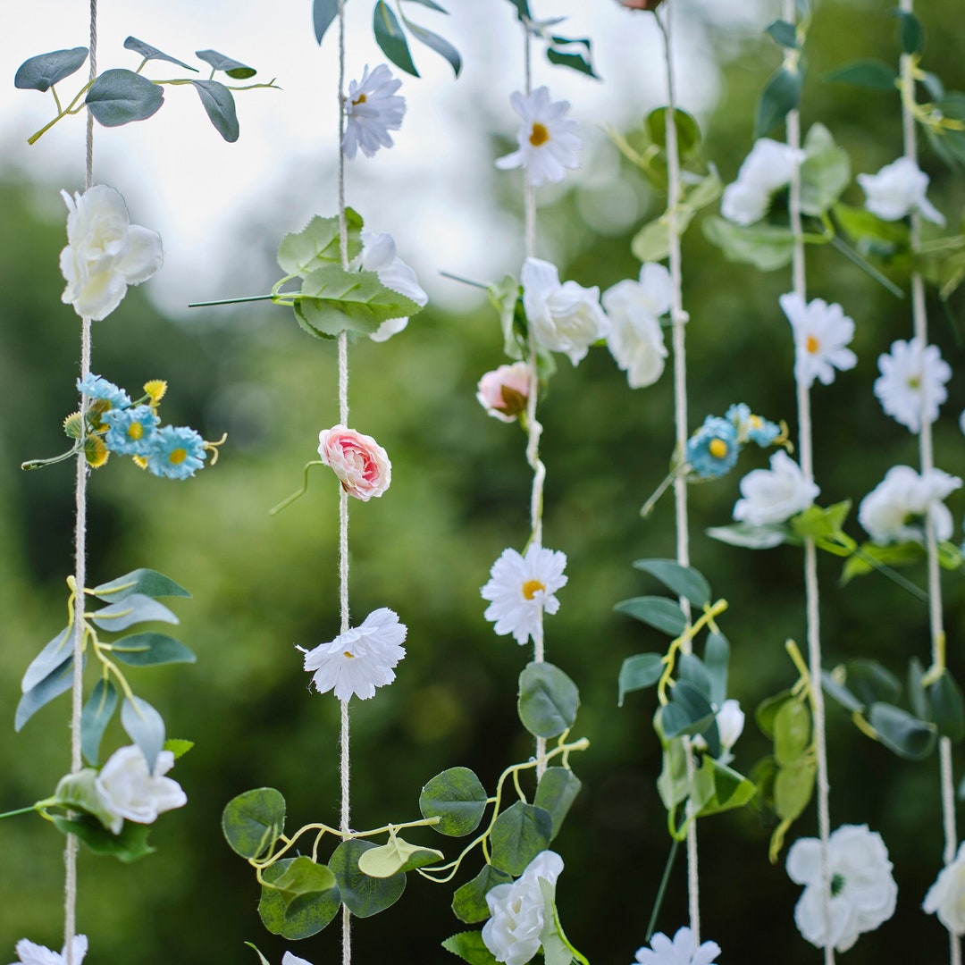 Hanging Flower Curtain Back Drop //floral Curtain/ Flower Wall/birthday ...