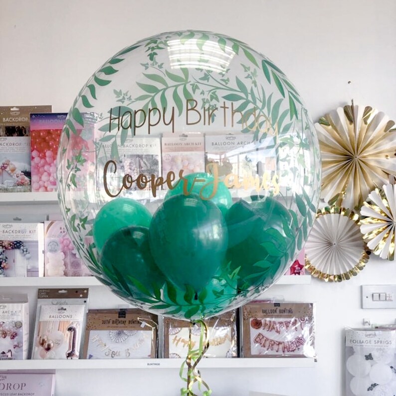 Personalised Balloon in a Box Clear Bubble Balloon Create - Etsy