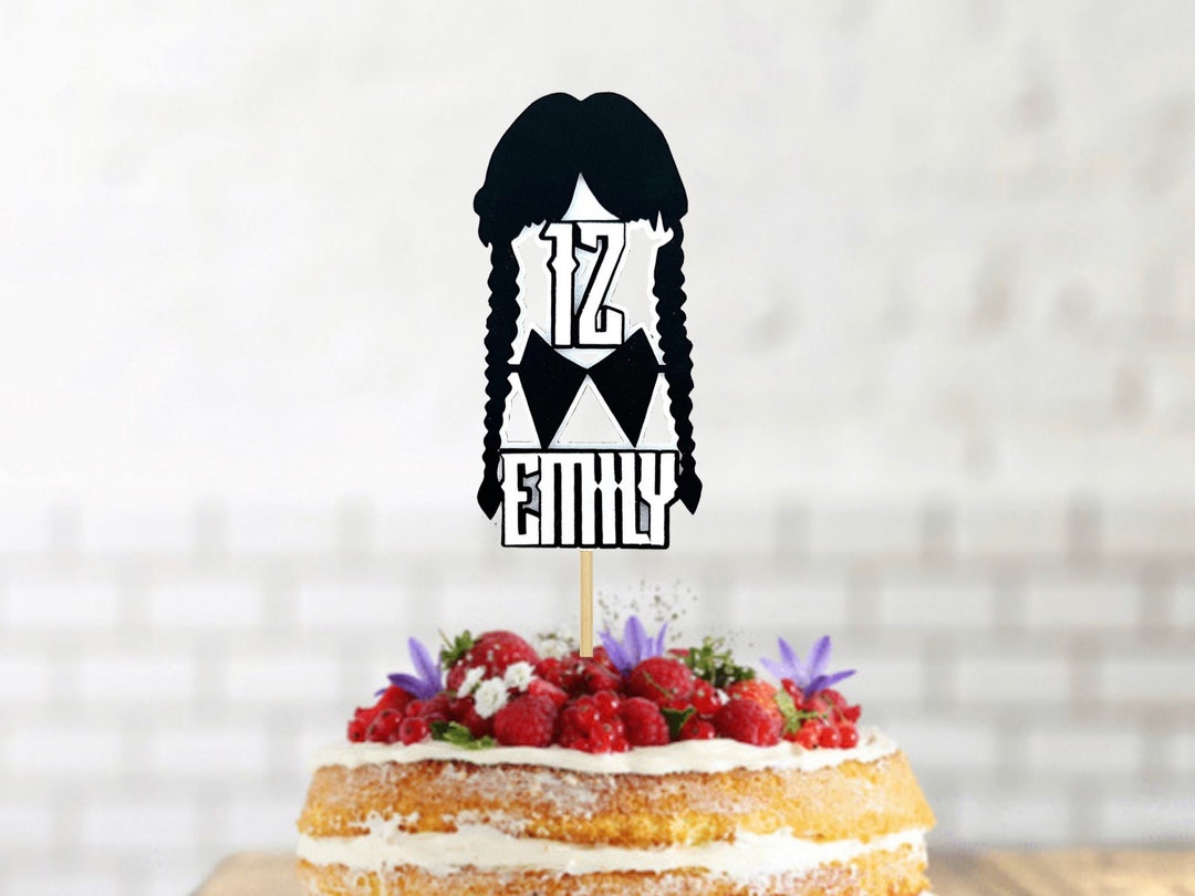 Addams Famliy Wednesday Cake Topper,personalised Wednesday Cake Topper ...