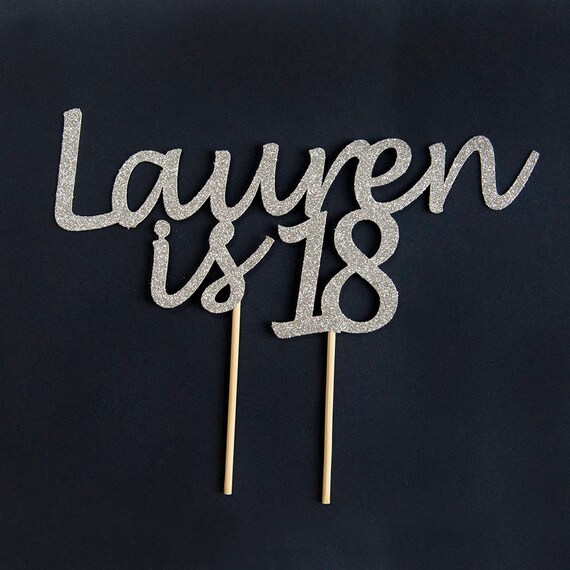 18th Birthday Personalised Cake Topper Party Decoration With Etsy