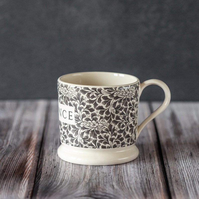 Patience Half Pint Creamware Mug Made in the UK. Give a Gift - Etsy