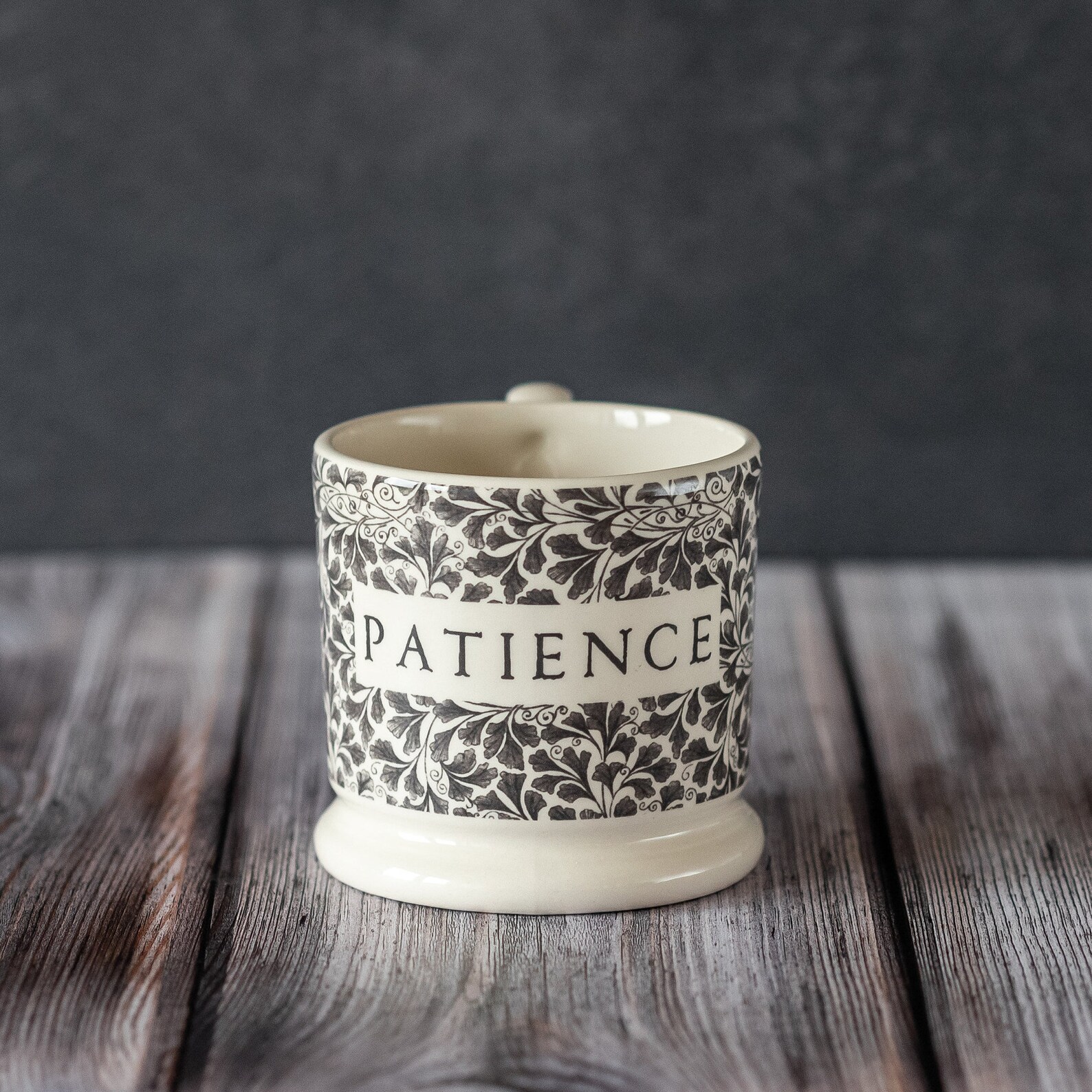 Patience Half Pint Creamware Mug Made in the UK. Give a Gift - Etsy