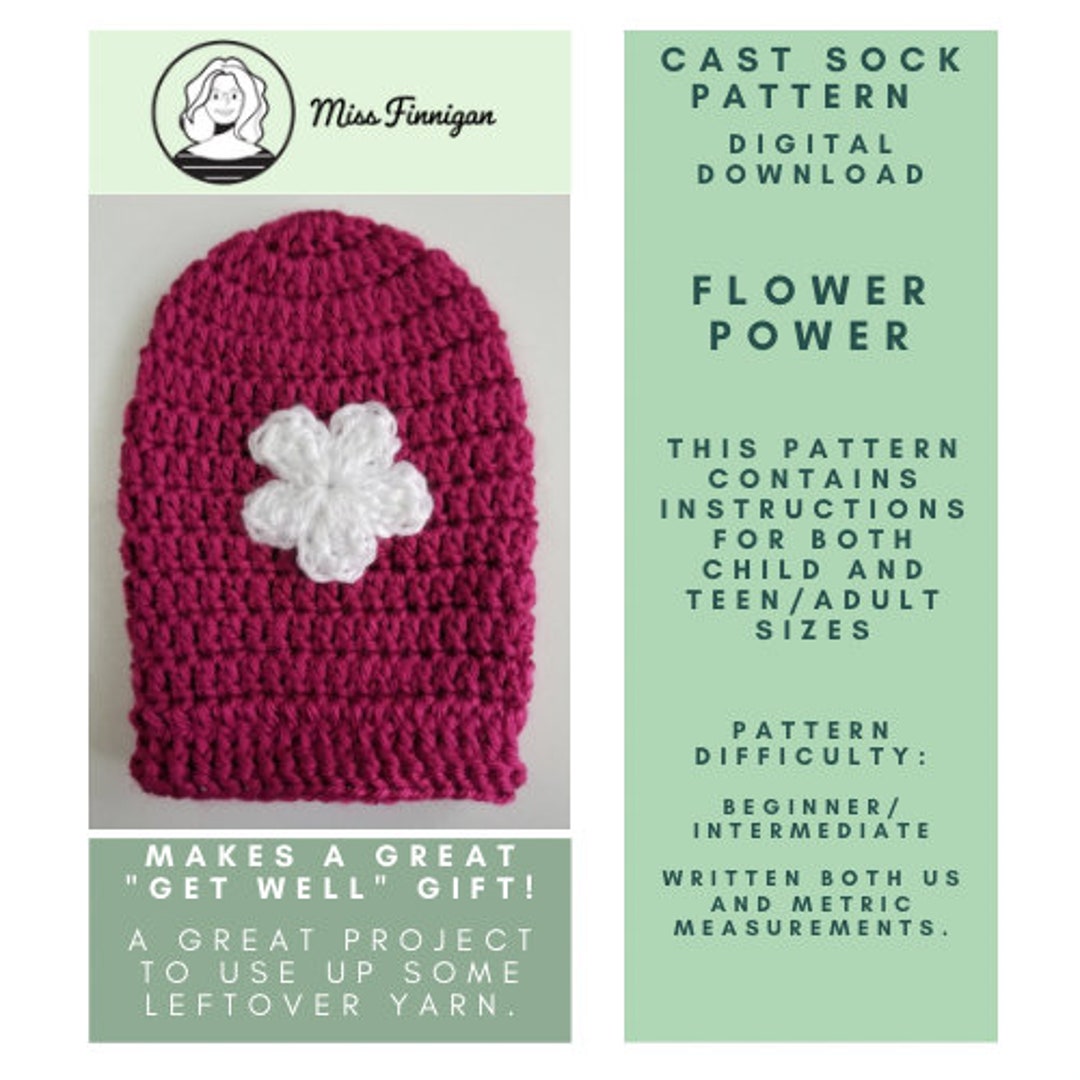 Crochet Pattern Flower Cast Sock/toe Cover - Digital PDF Download. Make ...