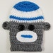 Crochet Pattern "sock Monkey" Cast Sock/toe Cover. Digital PDF Download ...