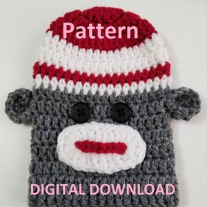 Crochet Pattern sock Monkey Cast Sock/toe Cover. Digital PDF Download ...