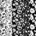 Black & White Flowers Digital Paper | Seamless Patterns | Floral ...