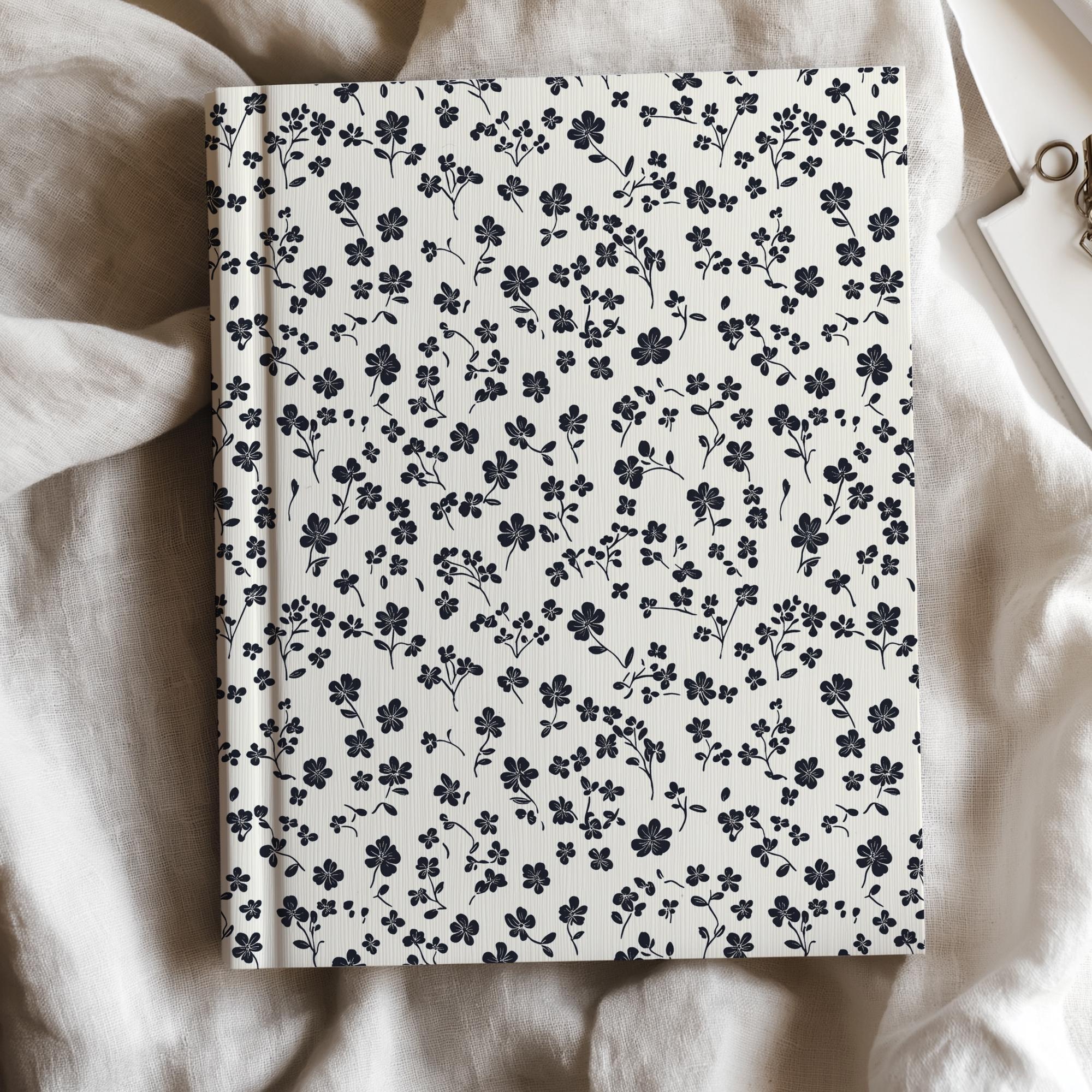 Black & White Flowers Digital Paper Seamless Patterns Floral Background ...