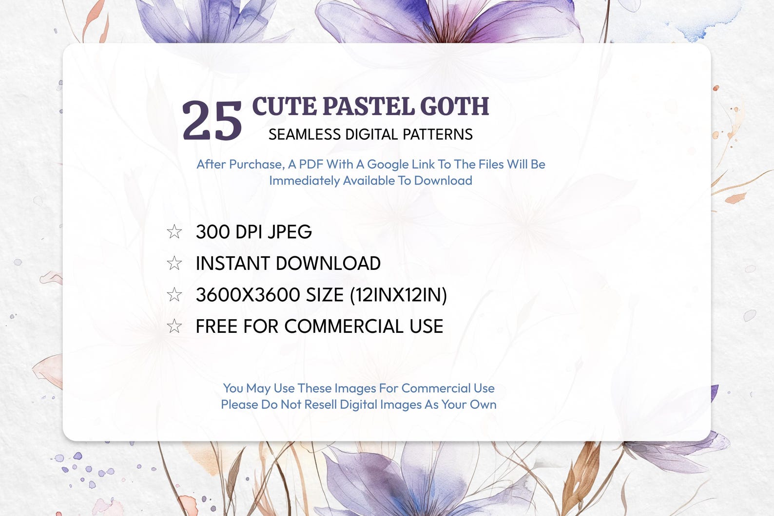Cute Pastel Goth Pattern | Seamless Digital Paper Patterns | Cute Fun ...