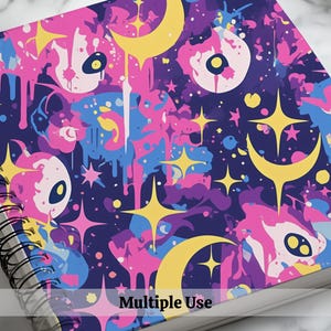 Cute Pastel Goth Pattern | Seamless Digital Paper Patterns | Cute Fun ...