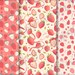 Strawberry Digital Paper: Seamless Pastel Patterns (digital Download ...