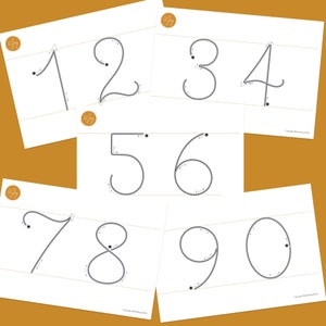 Number Templates Printable Template for Wire Art Cursive Font Numbers ...