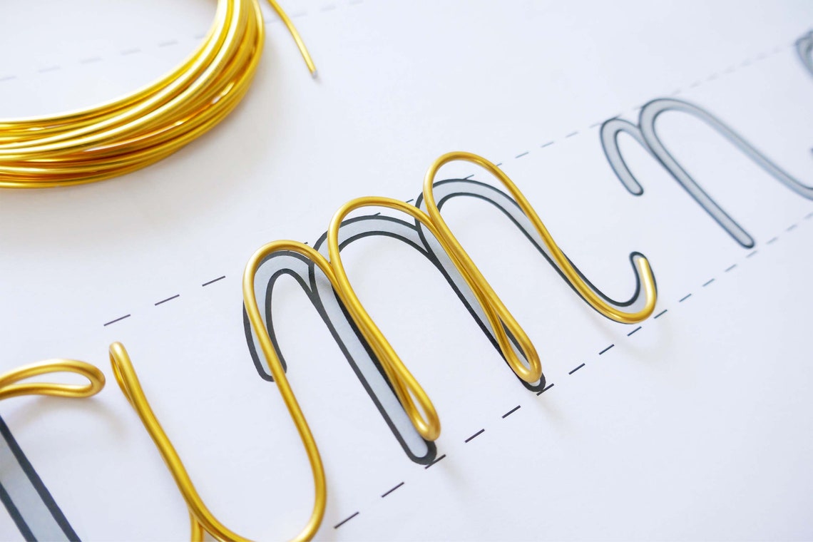 Wire Alphabet Template and Bending Guide - Printable Template for Wire ...