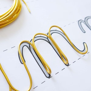 Wire Alphabet Template and Bending Guide - Printable Template for Wire ...