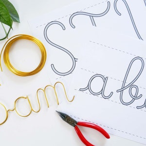 Wire Alphabet Template and Bending Guide - Printable Template for Wire ...