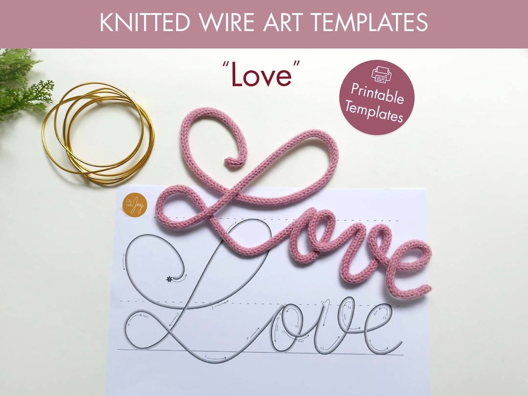 Love Wire Alphabet Template Printable Template for Wire Art Uppercase ...