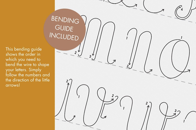 Wire Alphabet Template and Bending Guide - Printable Template for Wire ...