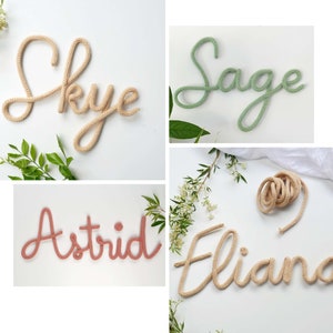 Personalised Knit Name Sign, Knitted Wire Name, Knit Wire Word, Wire ...