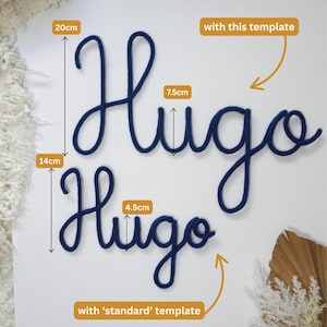 Cursive Alphabet Template (XL Wire Letters) for Tricotin / Knitted ...