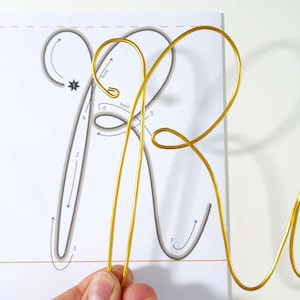 Wire Alphabet Template - Printable Template for Wire Art - Uppercase ...