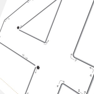 Big Number Wire Alphabet Templates - Printable Template for Wire Art ...