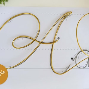 Calligraphy Wire Alphabet Template - Printable Template for Wire Art ...