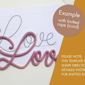 Love Wire Alphabet Template - Printable Template for Wire Art ...