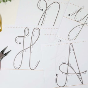 Wire Alphabet Template - Printable Template for Wire Art - Uppercase ...