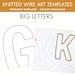 Big Letters Wire Alphabet Template - Printable Template for Wire Art ...