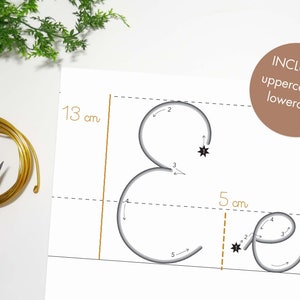 Cursive Alphabet Template - Printable Letter Template for Wire Art ...