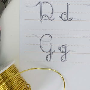 Tiny Alphabet Calligraphy for Wire Art - Printable Template - Uppercase ...