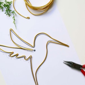 Shape Template for Wire Art - Printable Template for Wire Art - Sky ...