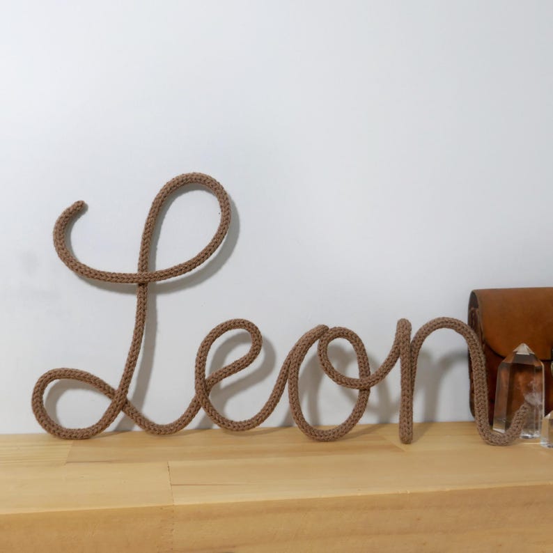 Cursive Alphabet Template (XL Wire Letters) for Tricotin / Knitted ...