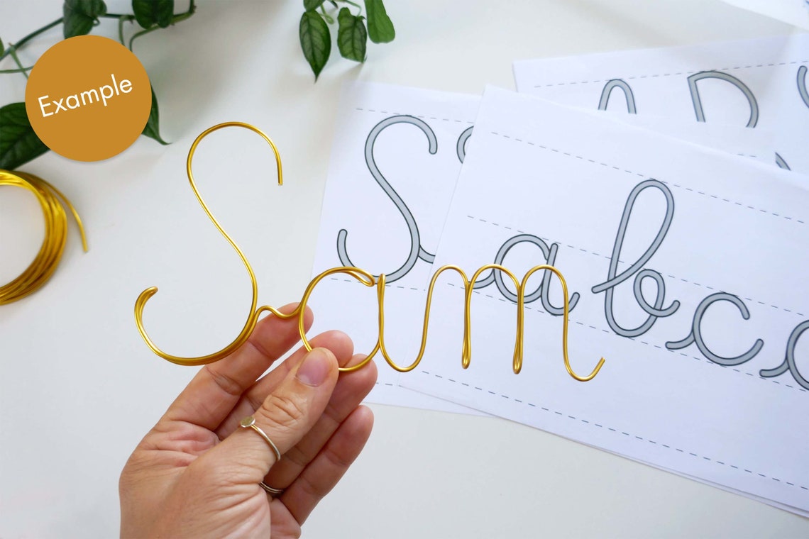 Wire Alphabet Template and Bending Guide - Printable Template for Wire ...