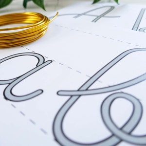 Wire Alphabet Template and Bending Guide - Printable Template for Wire ...