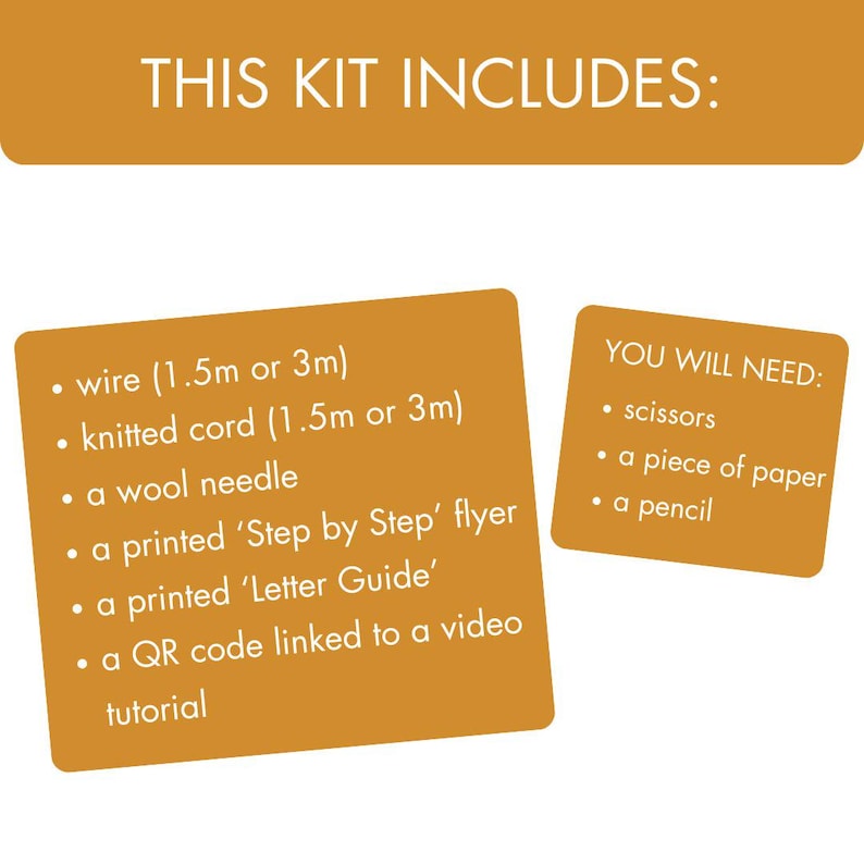 Knitted Wire Sign DIY KIT - Craft Activity - Tutorial Explanation and ...