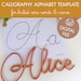 Calligraphy Wire Alphabet Template - Printable Template for Wire Art ...