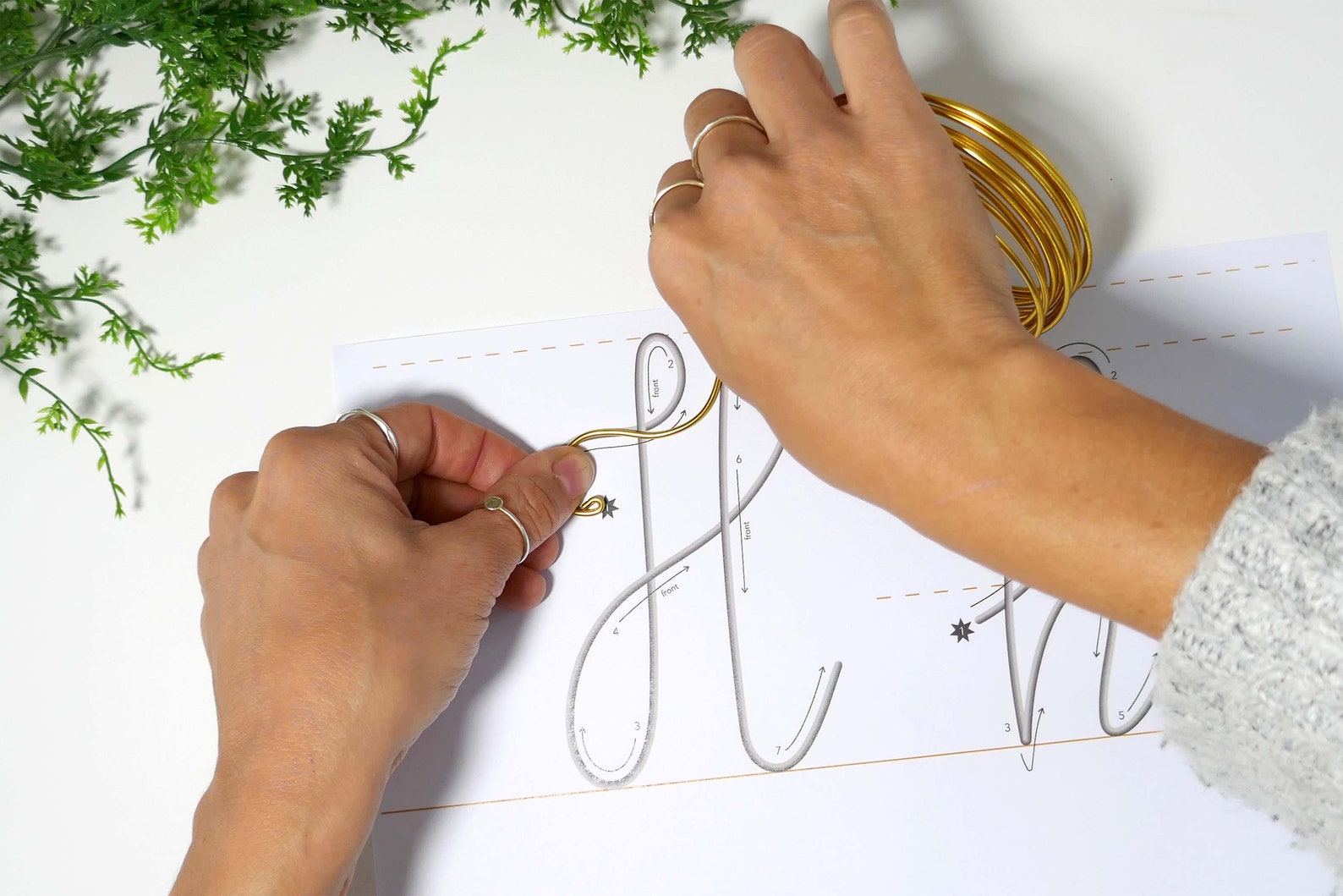 Wire Alphabet Template - Printable Template for Wire Art - Uppercase ...