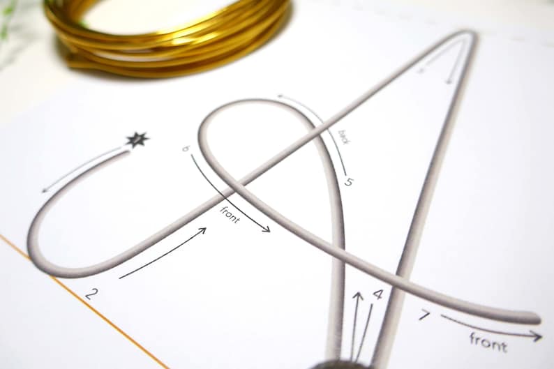 Wire Alphabet Template - Printable Template for Wire Art - Uppercase ...