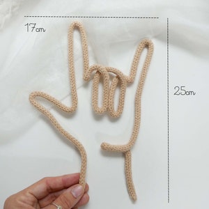 Hand Sign Language I Love You Knitting Wall Sign, Valentine Gift, Knit ...